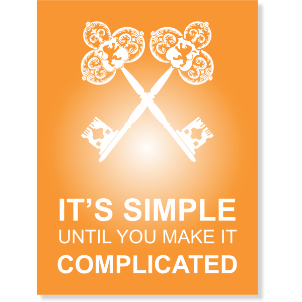 It's Simple Until Complicated Poster Sign | HC Brands