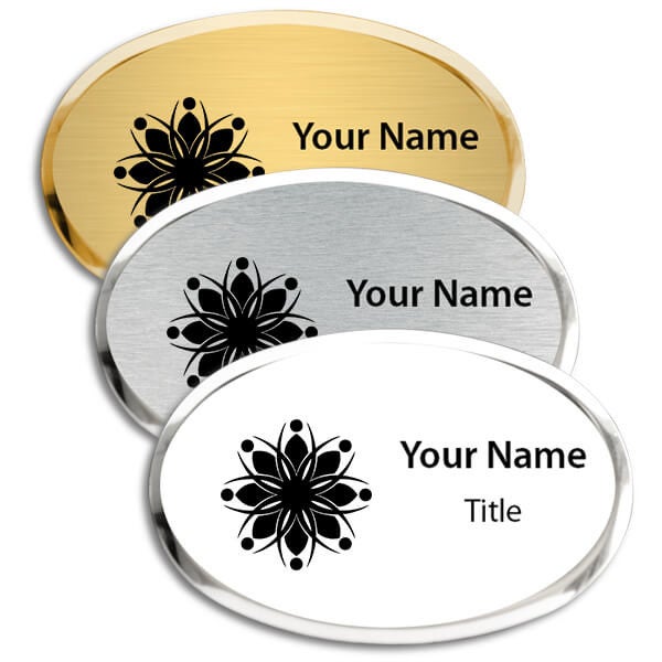 Engraved Executive Beveled Oval Badges | HC Brands