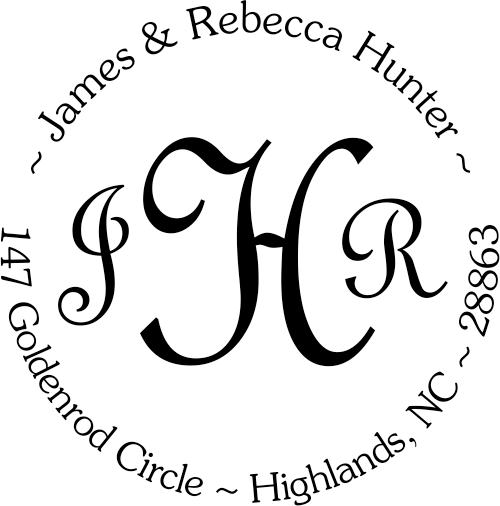 Round Personalized Last Name Address Stamp | HC Brands