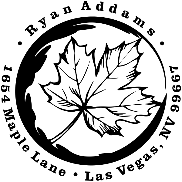 Custom Fall Maple Leaf Address Stamp | HC Brands