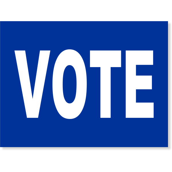 Blue Vote Yard Sign | 18" x 24" | HC Brands