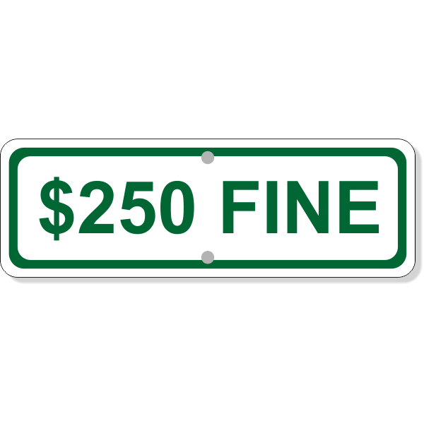 Custom Fine Add-On Aluminum Sign Green | 4" x 12" | HC Brands