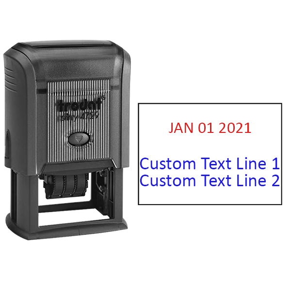 Self-Inking Date Stamp with Custom Text | HC Brands