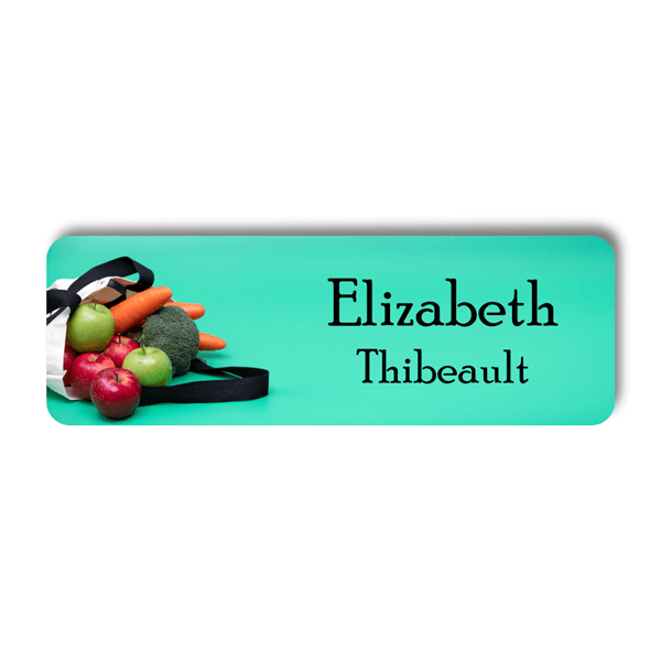 Food Market Name Tag - Essential Worker Name Badge | HC Brands
