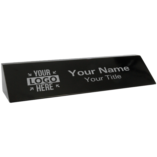 Natural Engraved Marble Desk Name Plate | HC Brands