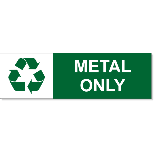 Metal Recycle Decal | 3" x 10" | HC Brands