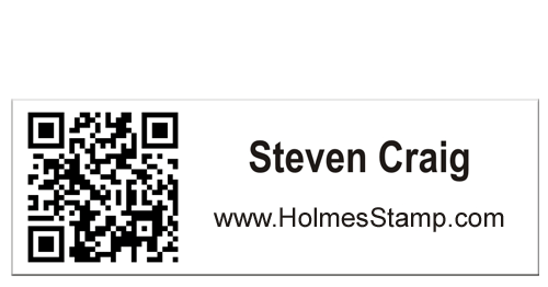 QR Code Name Tag - 3" x 1" | HC Brands