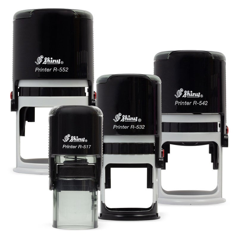 Shiny Round Self-Inking Stamps