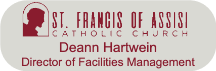 St Francis of Assisi Catholic - Name Tag 1x3 Light Grey 2 Line