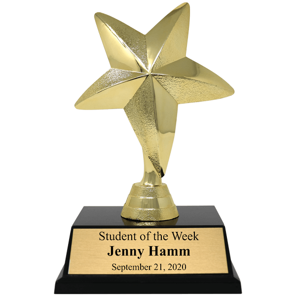 Student Gold Star Award Trophy | HC Brands