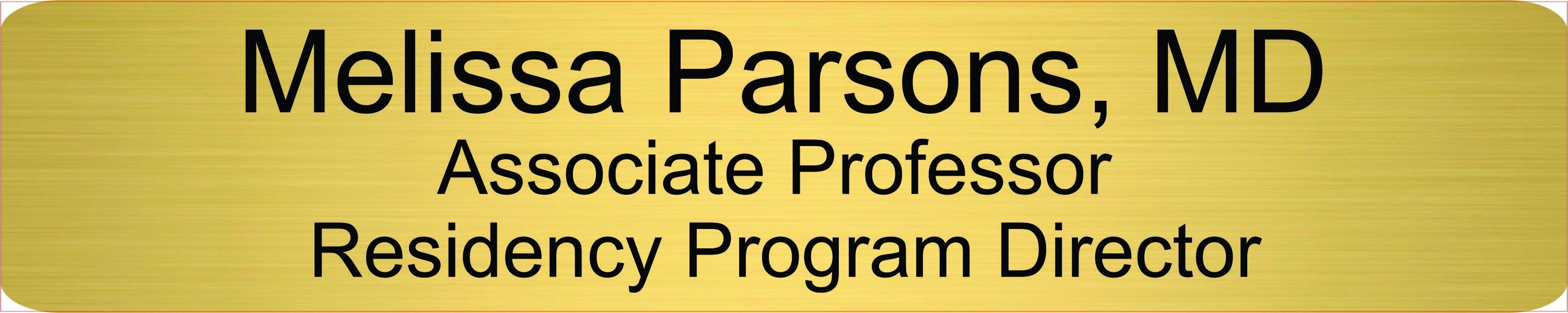 University of Fl -Emergency Med - 2X10" Engraved Name Plate 3 Lines