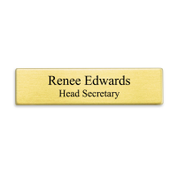 Gold Military Style Name Tag - Two Line | HC Brands