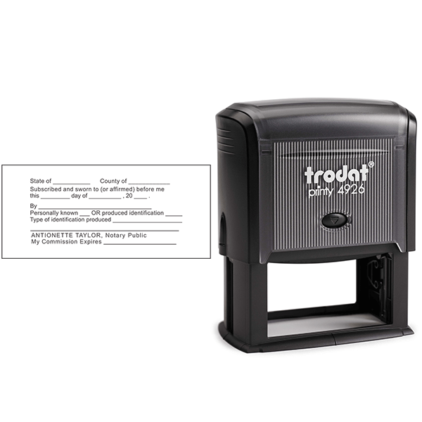 JURAT with Identification Notary Stamp | HC Brands