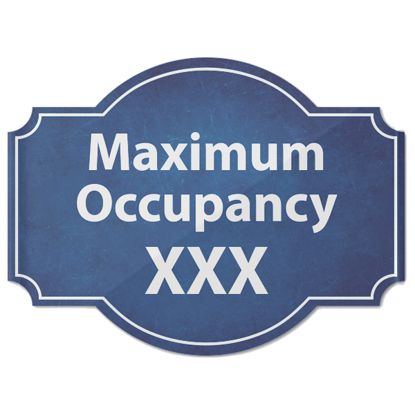 california building code maximum occupancy sign
