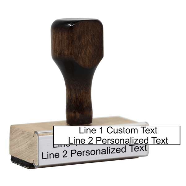 2 Line Custom Wood Handle Stamp | HC Brands