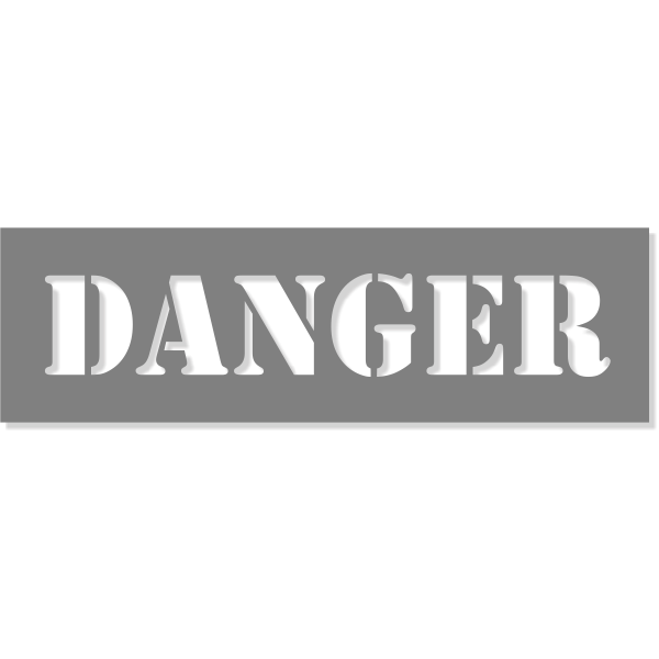 3" Letter Danger Stencil | 6" x 20" | HC Brands