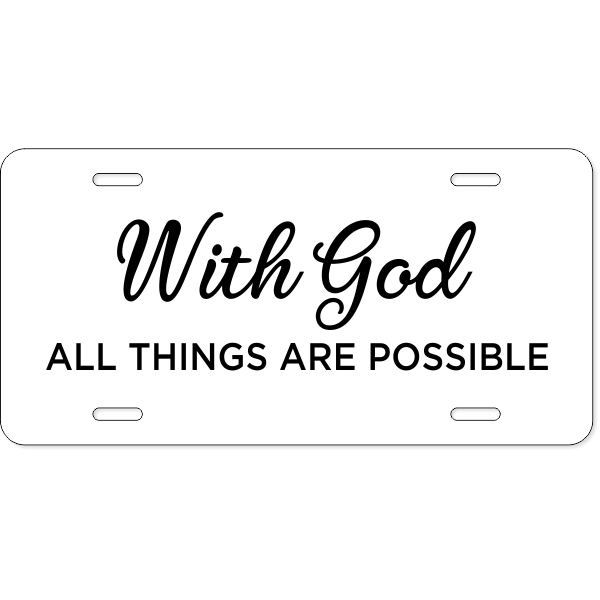 Bible Verse Religious Custom License Plate | HC Brands