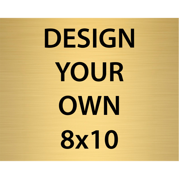 Horizontal Engraved Heavy Brass Signs 8" x 10" | HC Brands