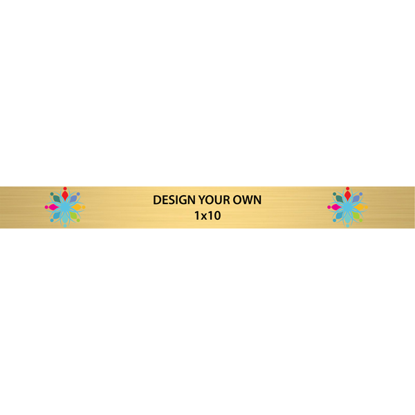Horizontal Full Color Brass Signs 1" x 10" | HC Brands