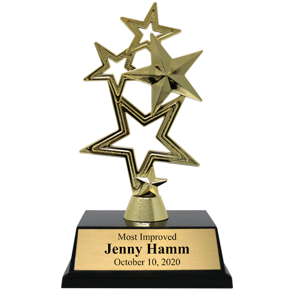 Most Improved Gold Star Award Trophy | HC Brands