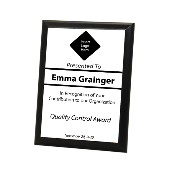 Quality Control Goal Full Color 5" X 7" Photo Plaque with Black Edge ...
