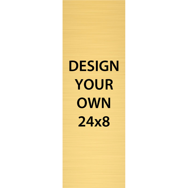 Vertical Engraved Heavy Brass Signs 24" x 8" | HC Brands