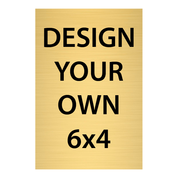 Vertical Engraved Heavy Brass Signs 6" x 4" | HC Brands
