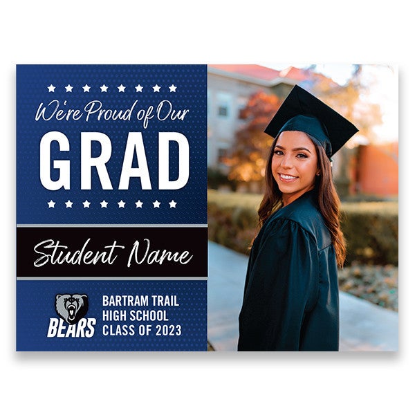 Sandalwood High School Graduation Yard Sign with Custom Photo - HC Brands