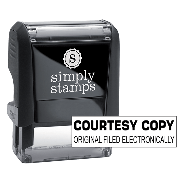 Courtesy Copy Original Filed Electronically Stock Stamp - Simply Stamps
