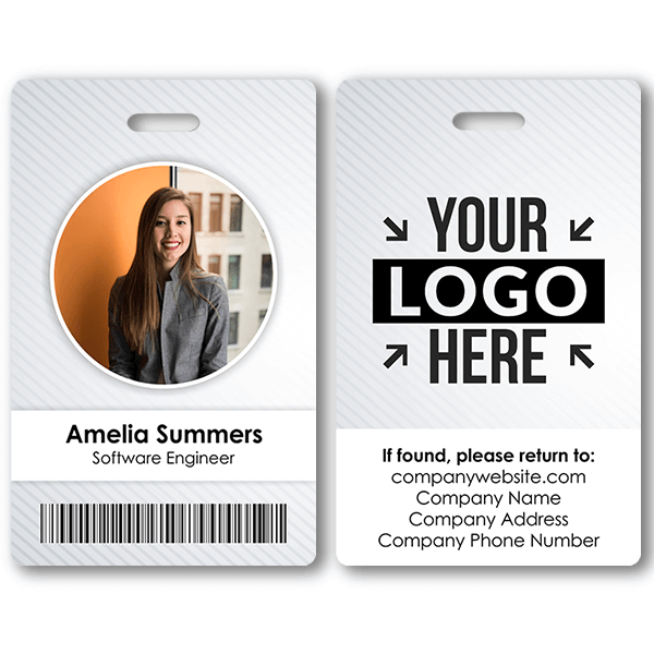 PVC ID Badges Custom Employee ID Badges - Double Sided PVC Cards With ...