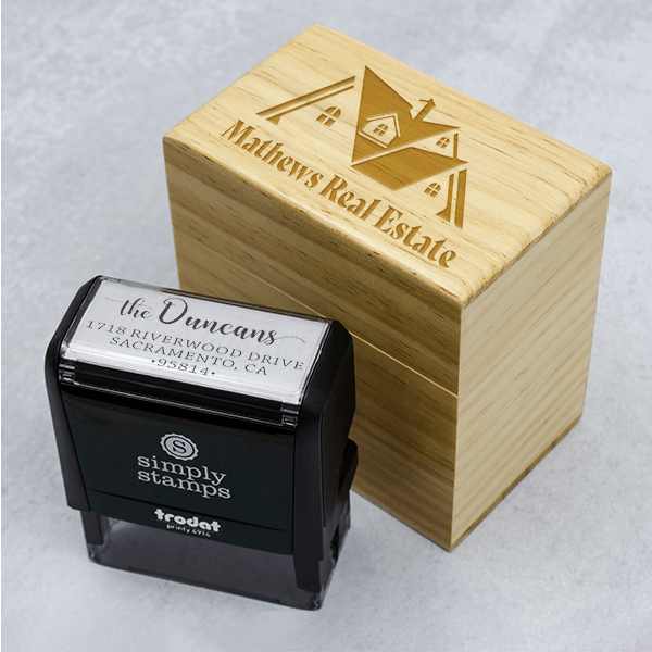 Custom Company Logo Stamp Box and Gift Set - HC Brands