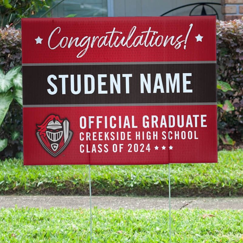 Creekside High School Graduation Yard Sign - HC Brands