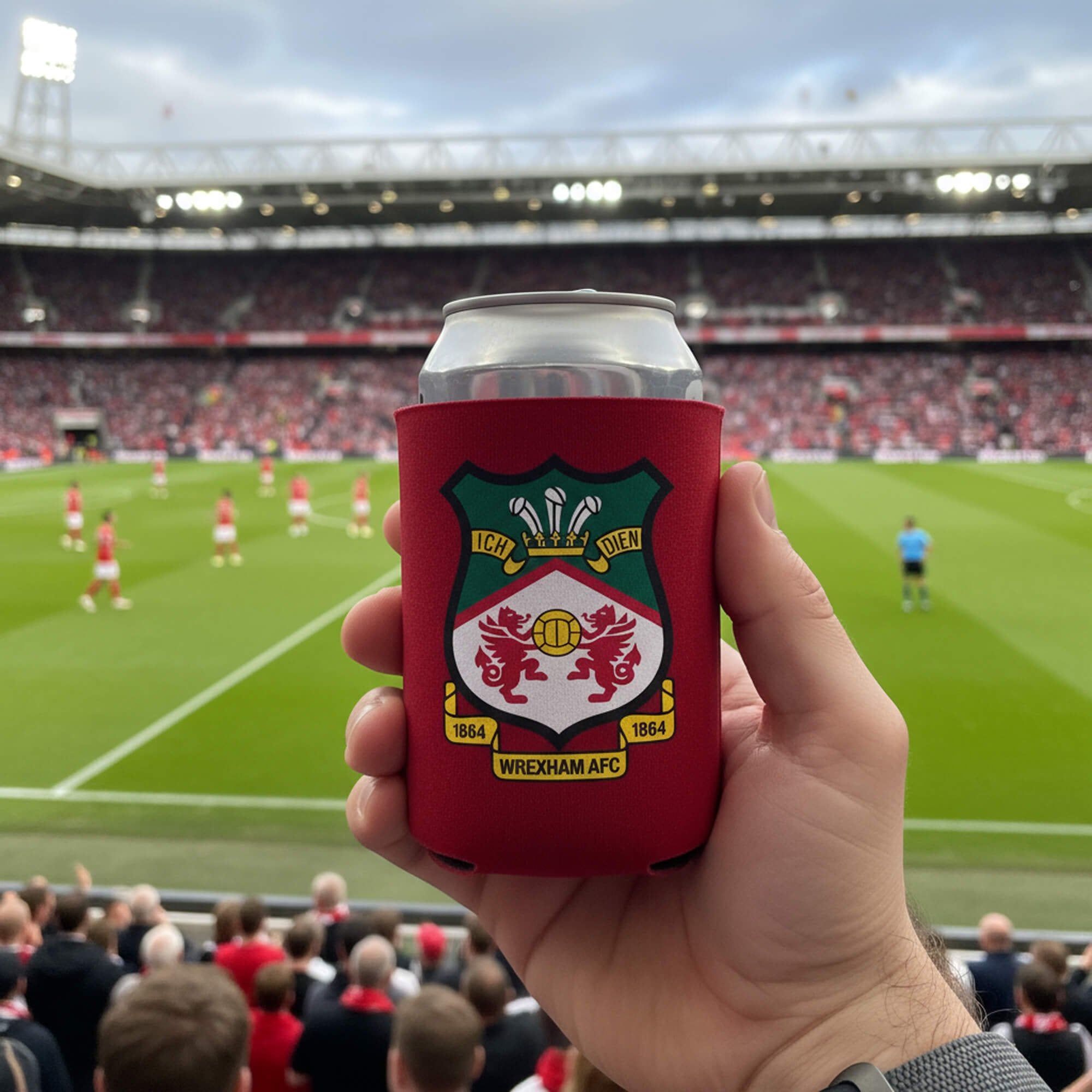 Wrexham Single Sided Red Koozie