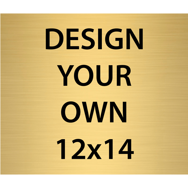 Horizontal Engraved Heavy Brass Signs 12" x 14" | HC Brands