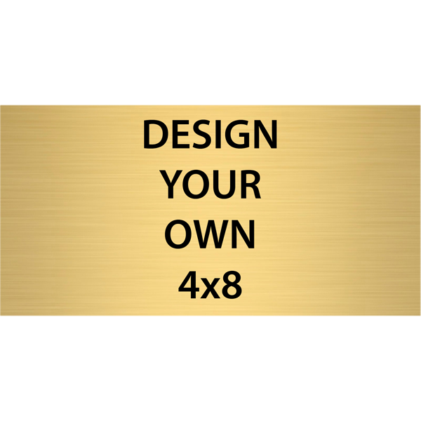 Horizontal Engraved Heavy Brass Signs 4" x 8" | HC Brands