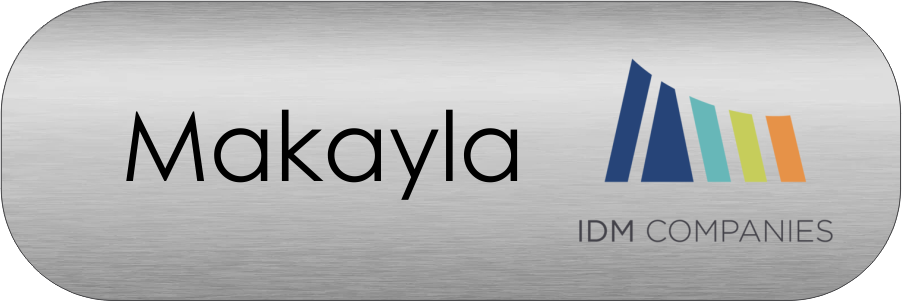 IDM Companies Logo w/ Color Name Tag - 1"x3"