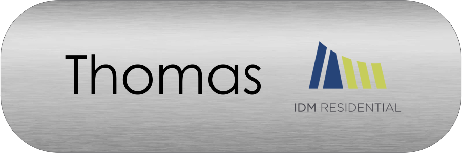 IDM Companies Residential Logo Name Tag - 1"x3"