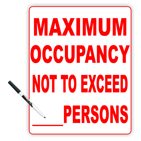 Maximum Occupancy Do Not Exceed Number Sign | 8"x10" - HCBrands