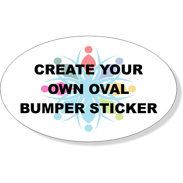 Create Your Own Oval Full Color Bumper Sticker | HC Brands