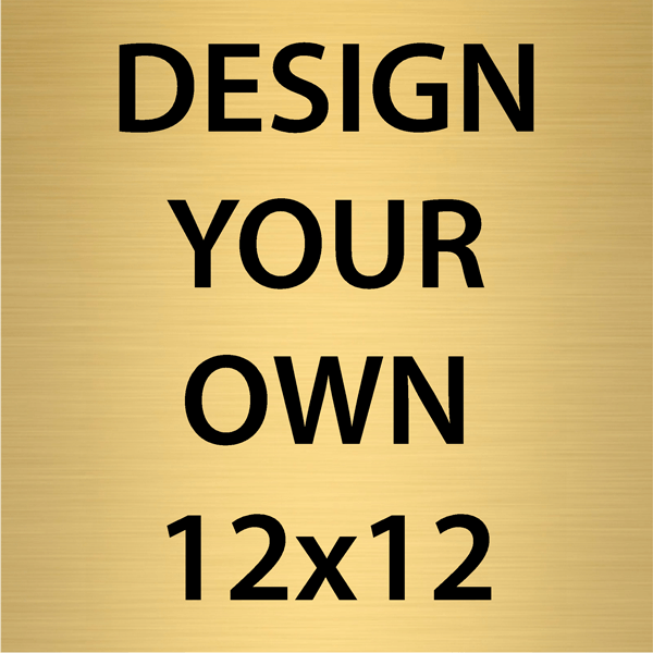 Square Engraved Heavy Brass Signs 12" x 12" | HC Brands