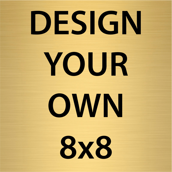 Square Engraved Heavy Brass Signs 8" x 8" | HC Brands