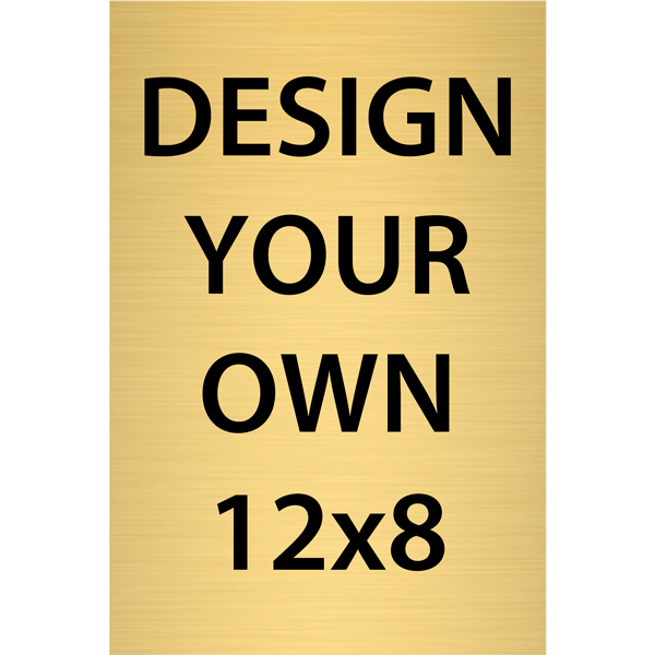 Vertical Engraved Heavy Brass Signs 12" x 8" | HC Brands