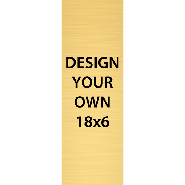 Vertical Engraved Heavy Brass Signs 18" x 6" | HC Brands