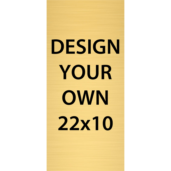Vertical Engraved Heavy Brass Signs 22" x 10" | HC Brands