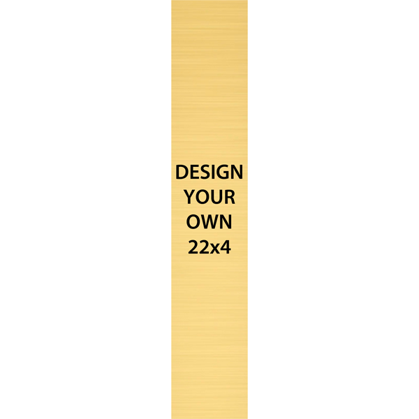 Vertical Engraved Heavy Brass Signs 22" x 4" | HC Brands