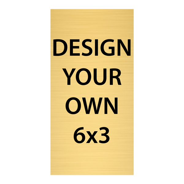 Vertical Engraved Heavy Brass Signs 6" x 3" | HC Brands
