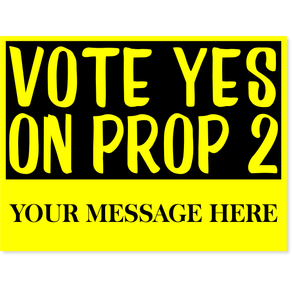 18" x 24" Yellow Vote Yes Yard Sign - CustomSigns.com