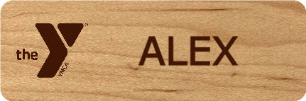 YMCA 1x3 Maple Name Tag