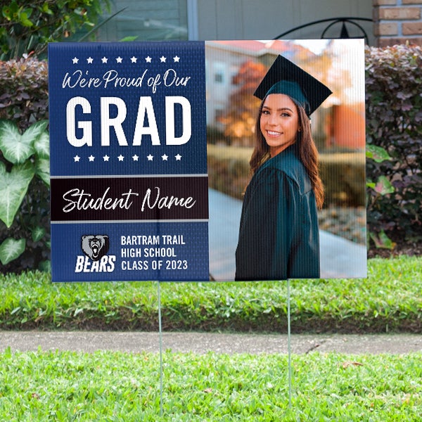 Bartram Trail High School Graduation Yard Sign with Custom Photo - HC ...