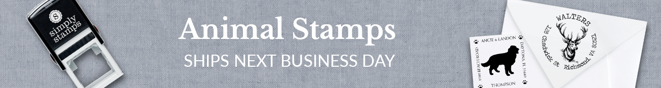 Animal Rubber Stamps, Animals & Wildlife Address Stamps - Simply Stamps